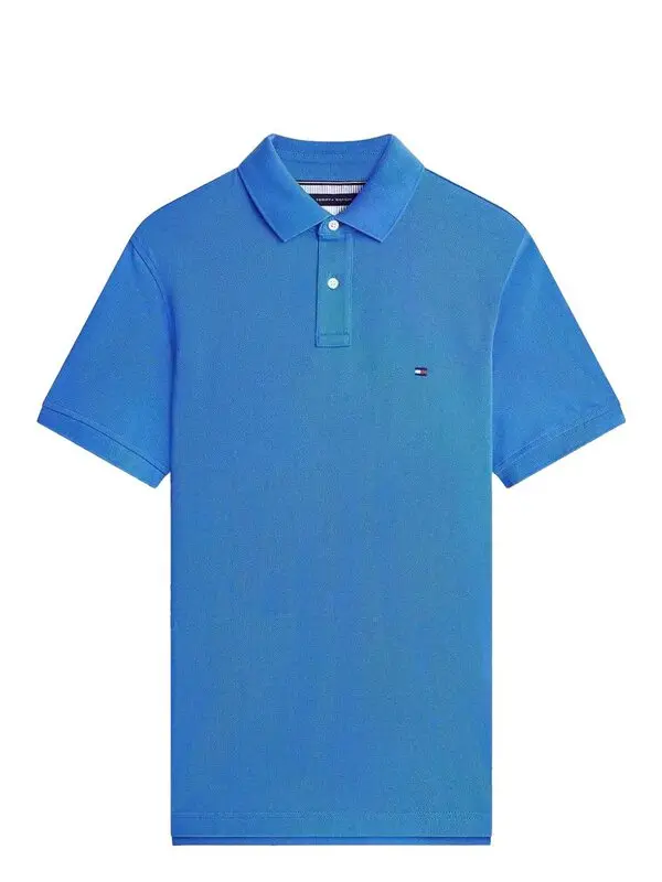 Tommy Hilfiger Logo-detail Polo Shirt - Blue