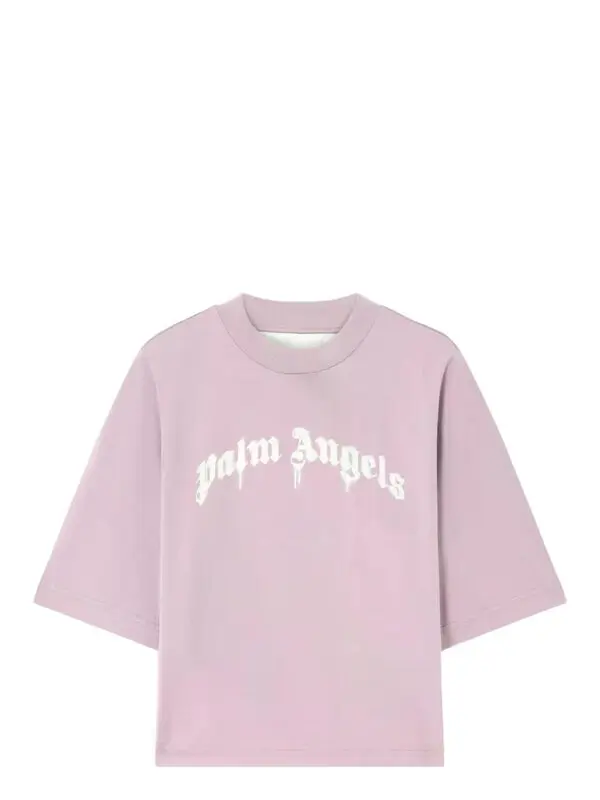 Palm Angels Logo Boxy T-shirt - Purple