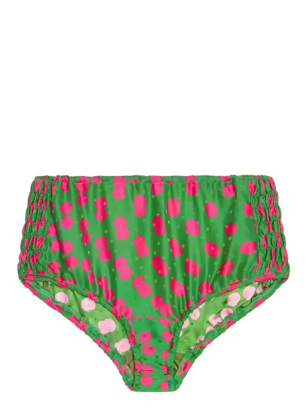Dries Van Noten Dotted Micro Shorts - Green