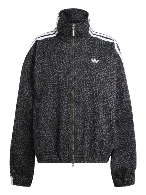Adidas Striped Mockneck Jacket - Black