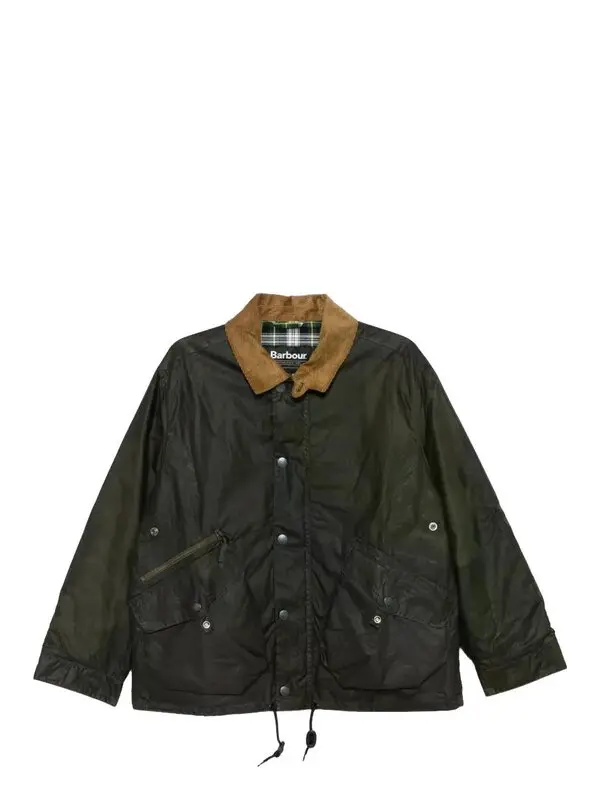 Barbour Corduroy-collar Zip-fastening Jacket - Green