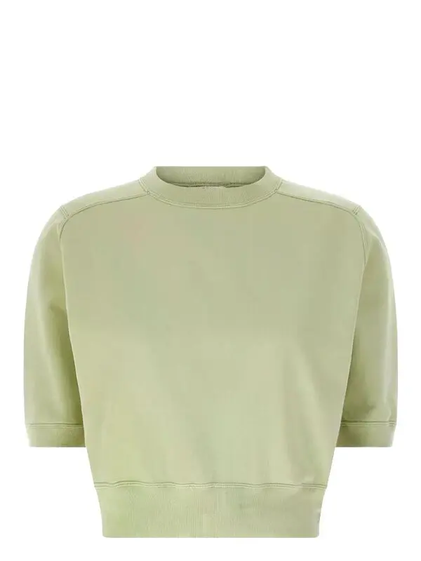 Auralee Cropped Cuffed T-shirt - Green