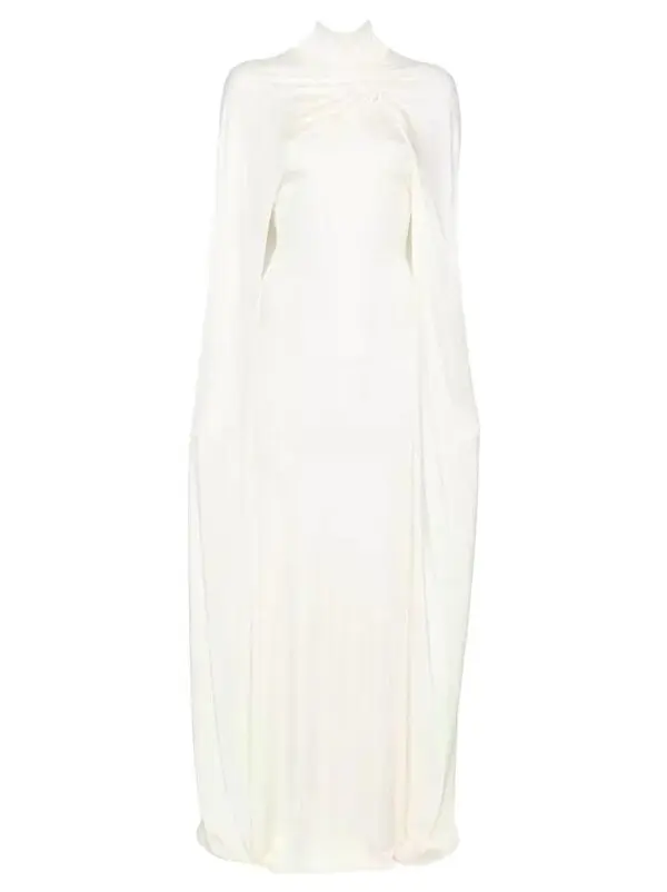 THE NEW ARRIVALS ILKYAZ OZEL Umay Draped Dress - Neutrals