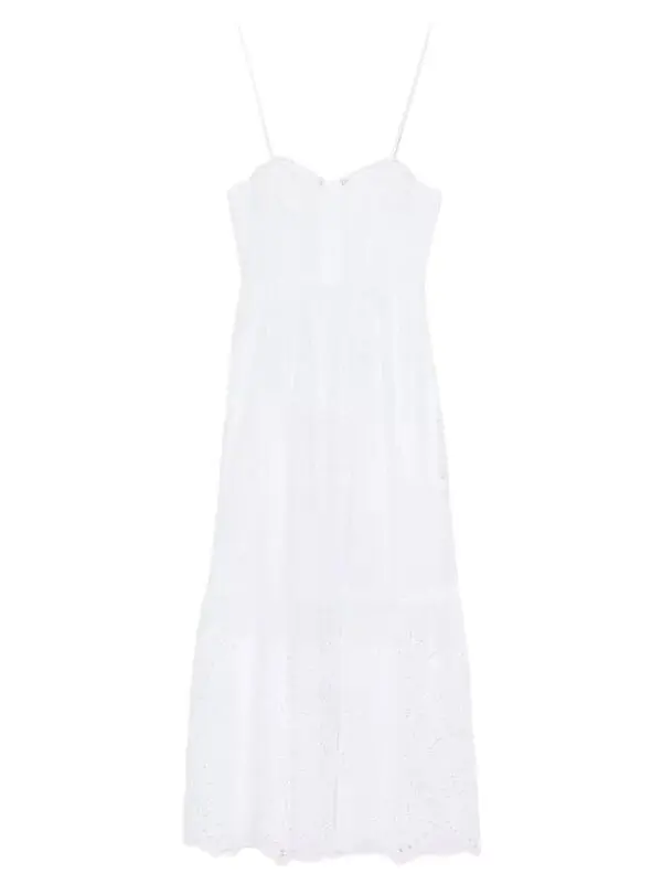 ERMANNO FIRENZE Tiered Midi Dress - White
