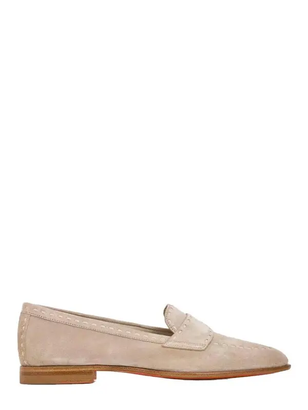 Santoni Stitch-detail Loafers - Neutrals