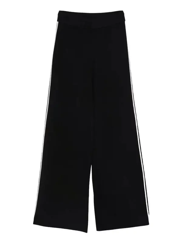 Max Mara Stripe-detail Palazzo Pants - Blue