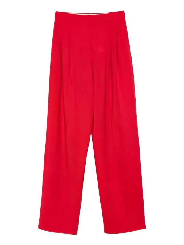 Max Mara Pleated Trousers - Red