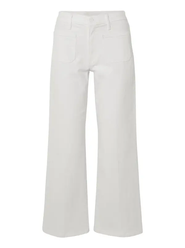 MOTHER Patch Pocket Maven Ankle Mid-rise Straight-leg Jeans - White