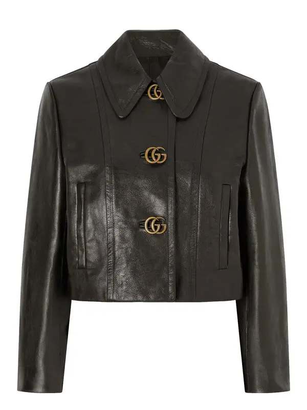 Gucci Leather Jacket - Black