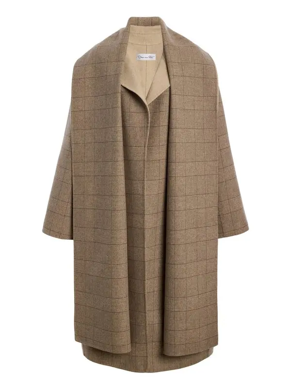 Oscar De La Renta Glen Wool-cashmere Coat - Plaid