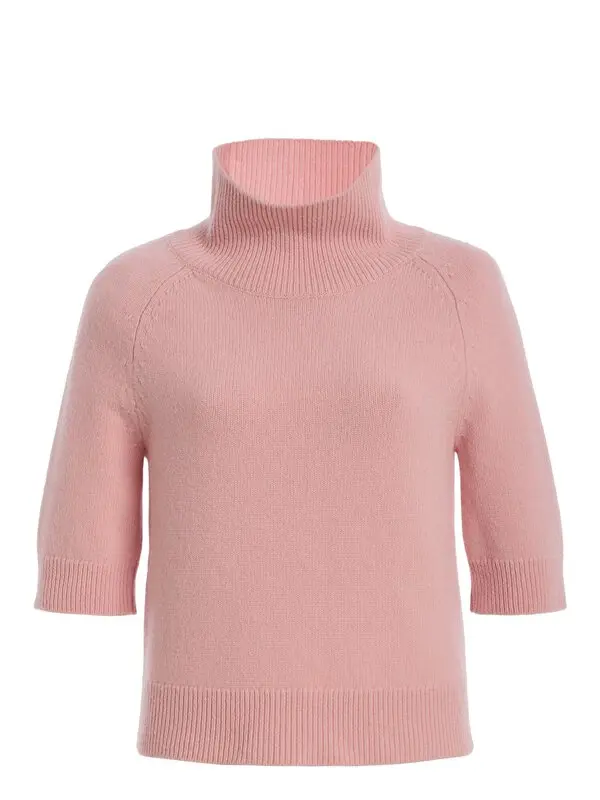 Oscar De La Renta Wool Half-sleeve Sweater - Pink