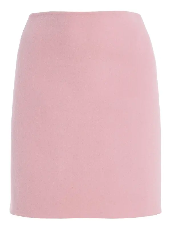 Oscar De La Renta Virgin-wool Mini Skirt - Pink
