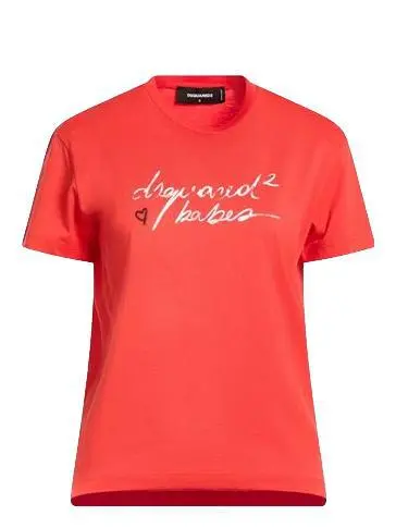 Dsquared2 Printed Cotton T-shirt - Tomato Red