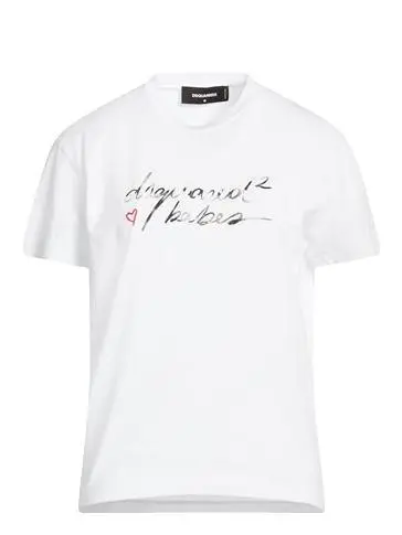 Dsquared2 Printed Cotton T-shirt - White