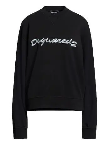 Dsquared2 Cotton Sweatshirt With Logo - Black