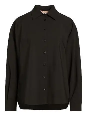 TWINSET Crepe Shirt With Designer Plaque - Black