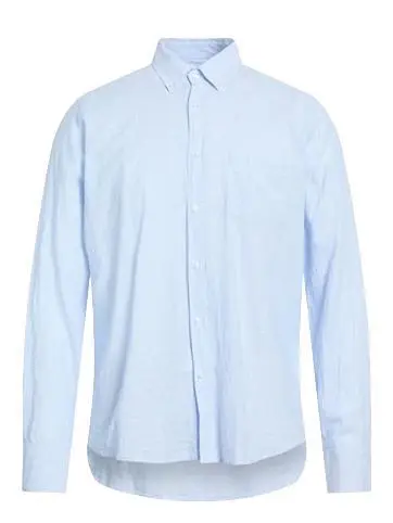 MANUEL RITZ Shirt Azure Size Linen, Cotton - Blue