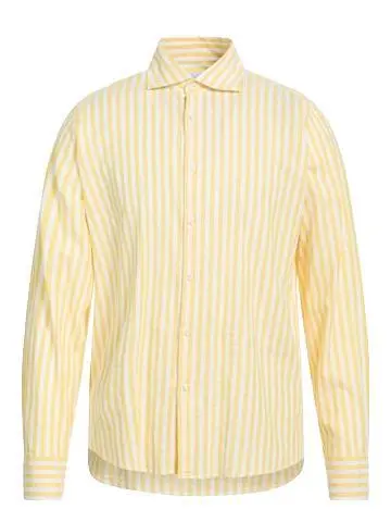 MANUEL RITZ Shirt Size Linen, Cotton - Yellow