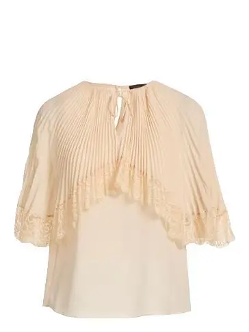 TWINSET Chiffon Cape-effect Top - Beige