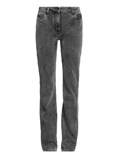 MUGLER Flared Jeans With Logo - Black