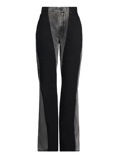 MUGLER Straight-leg Two-tone Jeans - Black