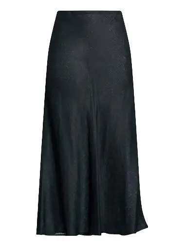 TWINSET Maxi Linen Flared Skirt - Black