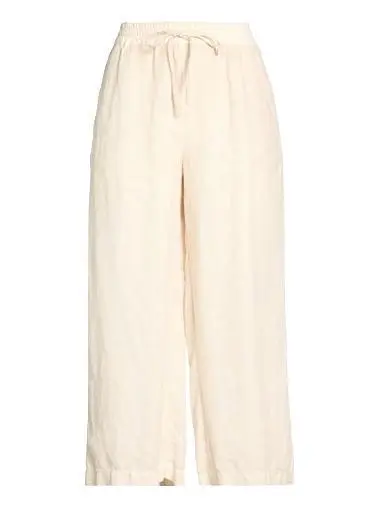 120% Lino Linen Wide-leg Pants - Beige