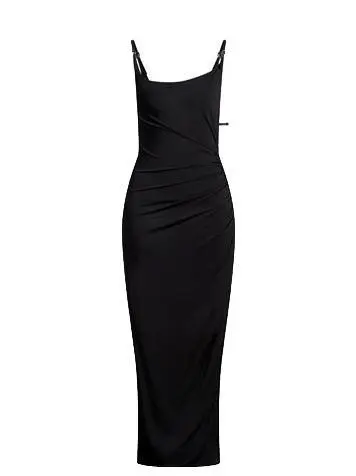 MUGLER Maxi Dress Viscose Elastane - Black