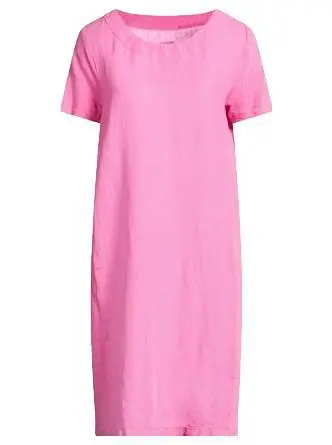 120% Lino Mini Linen Dress - Fuchsia