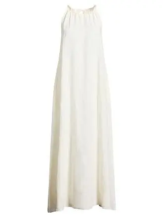 120% Lino Maxi Linen Dress - White