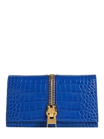 TOM FORD Textured-leather Clutch - Blue