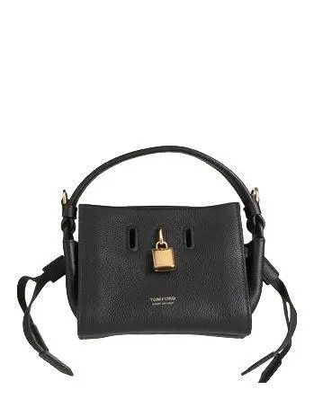 TOM FORD Handbag In Pebbled Leather - Black