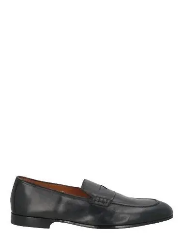 DOUCAL'S Leather Penny Loafers - Black