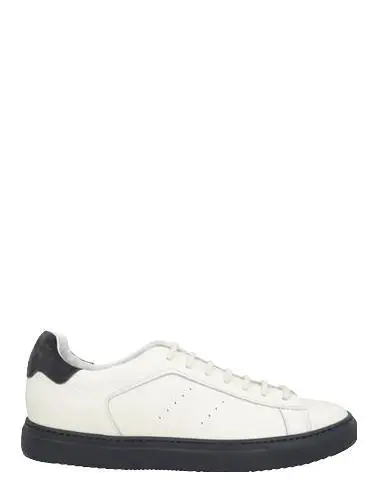 DOUCAL'S Pebbled-leather Low-top Sneakers - Off White