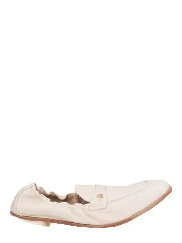 STUART WEITZMAN Leather Loafers - White