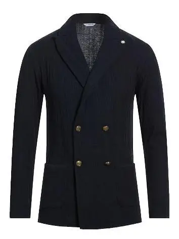 MANUEL RITZ Blazer Midnight Size Cotton, Acrylic - Blue