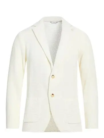 MANUEL RITZ Knitted Single-breasted Blazer - Off White