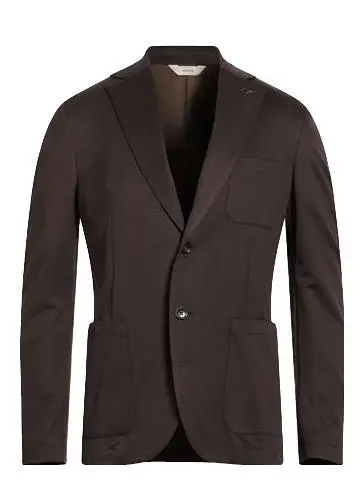 PAOLONI Blazer Chocolate Size Cotton, Polyamide, Elastane - Brown