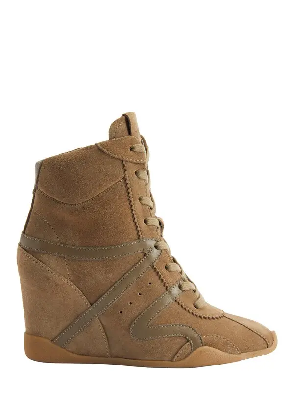 GIUSEPPE ZANOTTI Top Wedge Sneakers - Beige