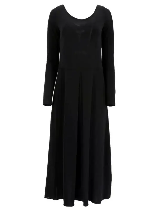 Max Mara Pleated Maxi Dress - Black