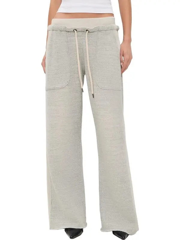 R13 Side Insert Sweatpants - Heather Grey W/ Oatmeal