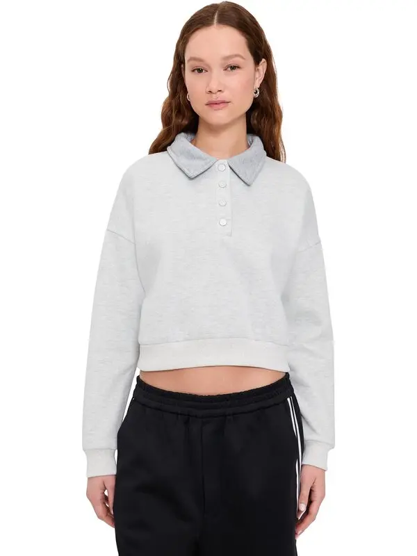 Lioness Housewife Collared Sweatshirt - Heather Grey