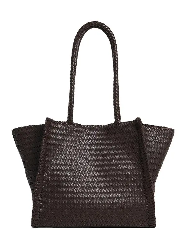 Madewell The Lexington Woven Leather Tote - Coffee Bean