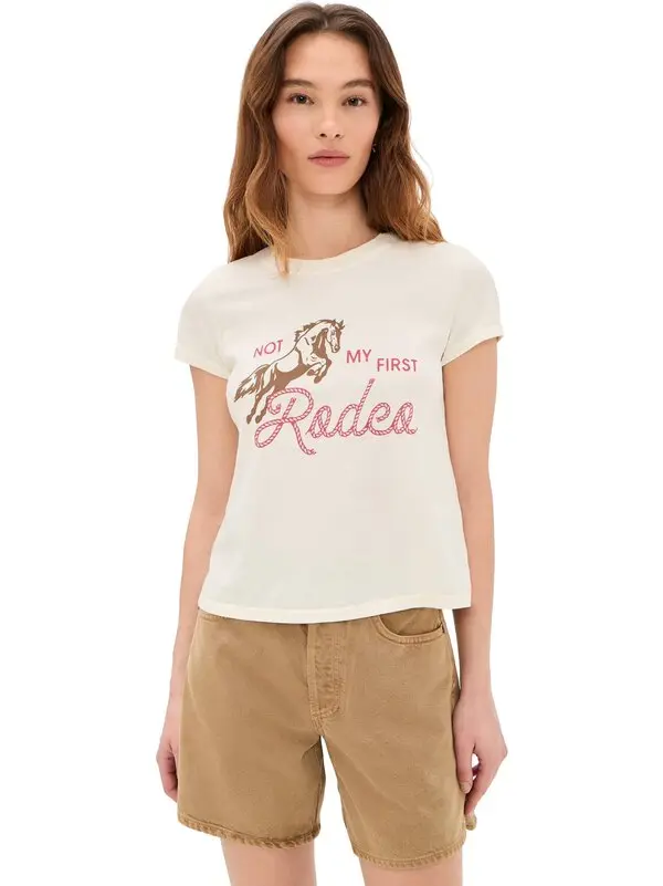 SUNNY SOMEWHERE Femme Crew Tee - Off White