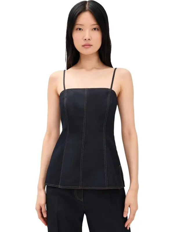 Helmut Lang Minimal Slip Top - Navy Melange