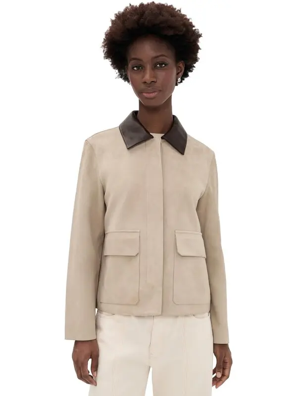 Theory Patch Boxy Jacket - Tan