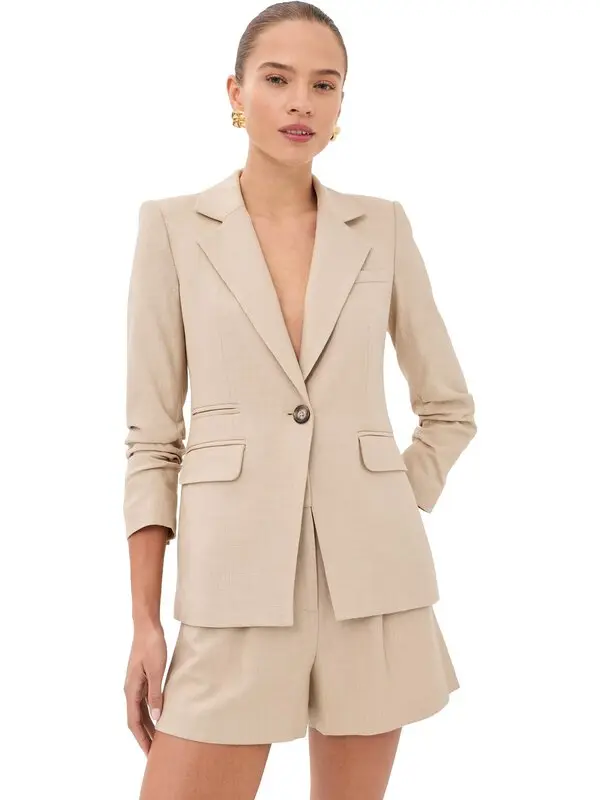 Veronica Beard Battista Dickey Jacket - Stone Khaki