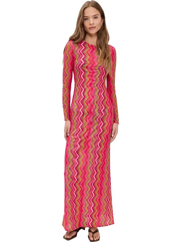 Eywasouls Malibu Scarlet Maxi Dress - Electric Wave Pink