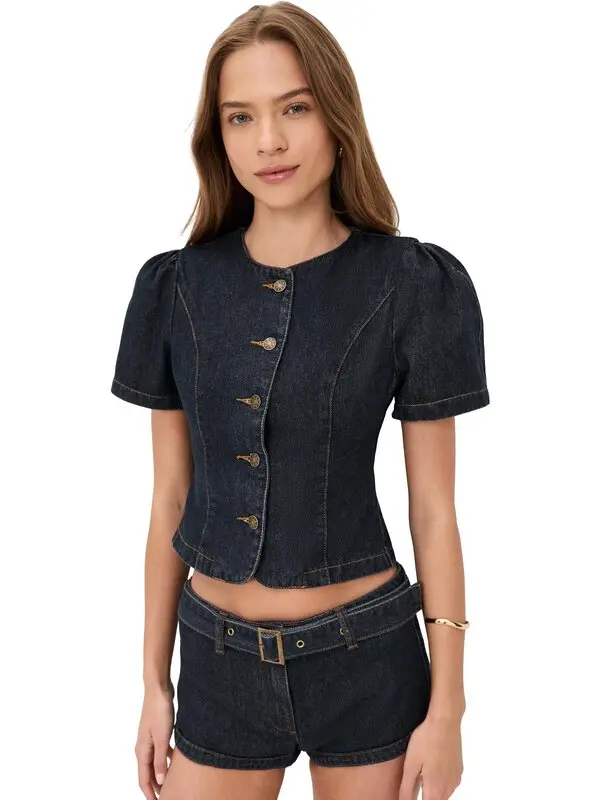 Lioness Femme Blouse - Dark Denim