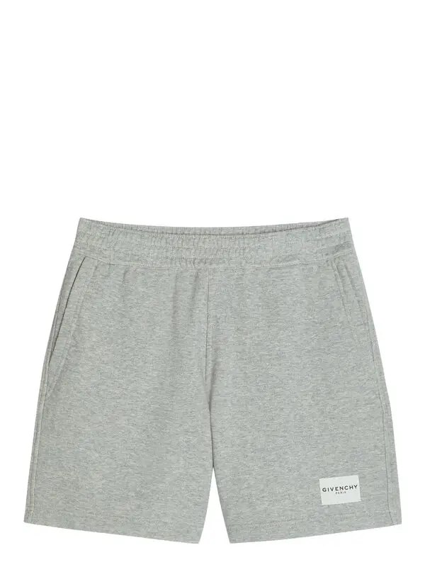 Givenchy Logo Cotton Shorts - Light Grey